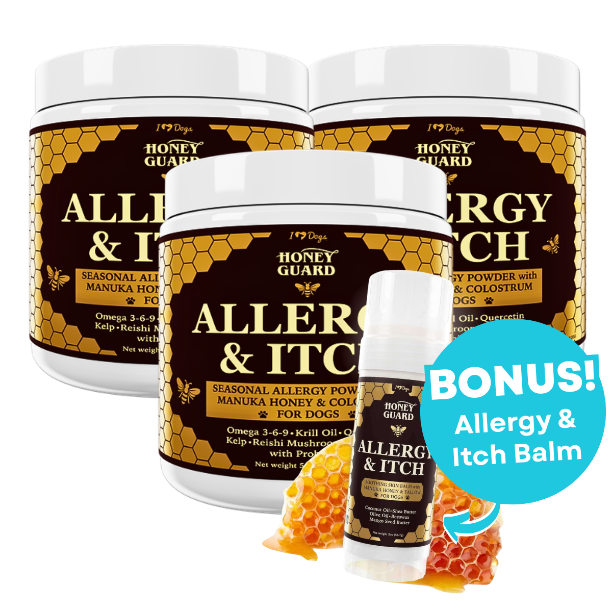 iHeartDogs Honey Guard Allergy & Itch Powder